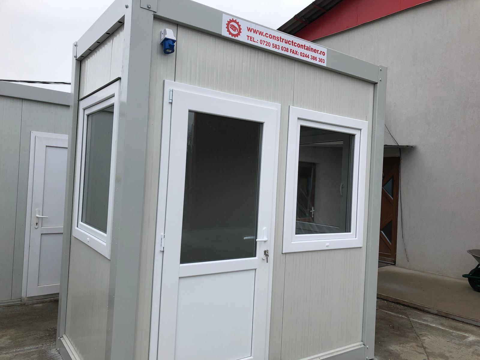 Cabină pază din containere – gheretă pază / punct de control modular